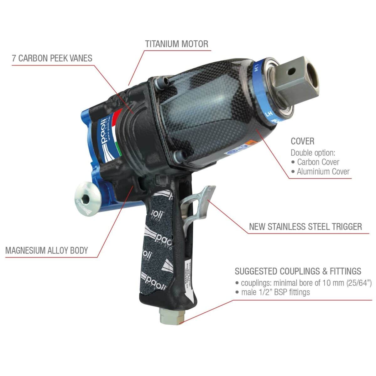 Dino Paoli 5000 TI II Wheel Gun LH, RH, UH | Interex Motorsport